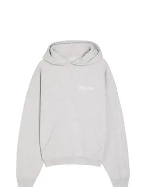 PICANTE Embroidered Cotton Hooded Sweatshirt - Grey