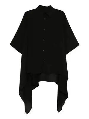 Yohji Yamamoto Asymmetric Draped Shirt - Black