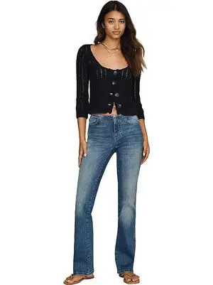 PILCRO Low Rise Flare Jeans - Medium Denim