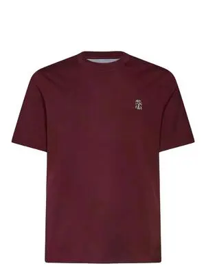 Brunello Cucinelli Solomeo Crest T-shirt - Red