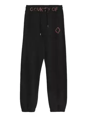 COUNTY OF MILAN Logo-detail Track Pants - Black