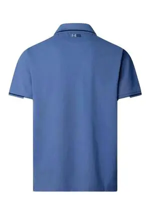 HACKETT LONDON Tipped-detail Polo Shirt - Blue