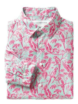 PINK HOUSE Linen Shirt Parrot - Pink