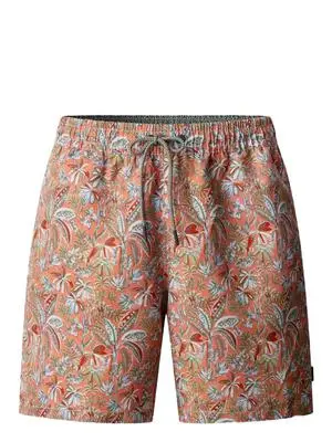 HACKETT LONDON Floral Print Swim Shorts - Orange