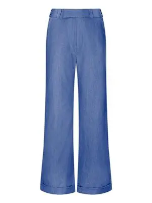 GUNDA HAFNER LTD Gunda Hafner Ltd Mid-Rise Wide-Leg Denim Trousers