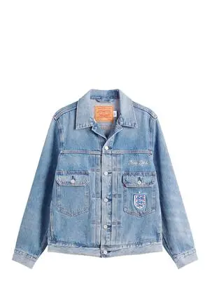 LEVI'S Type Ii Denim Jacket With England Embroidery - Blue