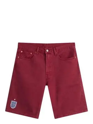 LEVI'S 478 Baggy Denim Shorts - Red