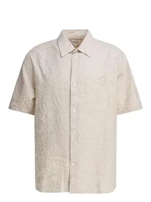 Norse Projects Textured Short Sleeve Shirt - Nude