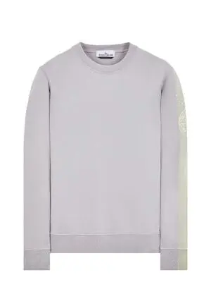 Stone Island Logo Print Sweatshirt - Dusty Gray