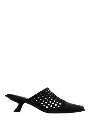 Acler Basketown Mule With Hand-woven Upper - Black