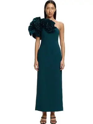 Acler Hampstead Midi Dress - Midnight Emerald