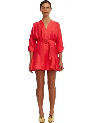 Acler Fairy Hill Mini Dress - Chilli