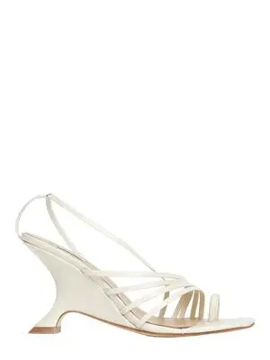 Acler Dylso Wedge Sandals - Vanilla
