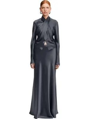 Acler Brosa Maxi Skirt - Charcoal