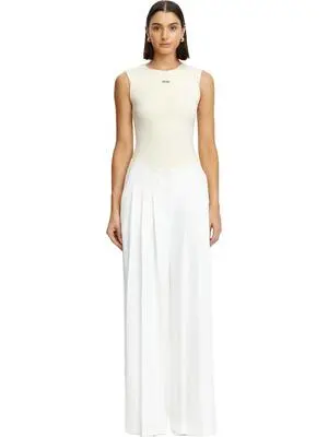 Acler Asselby Pant High-waisted Wide Leg Trousers - Ivory
