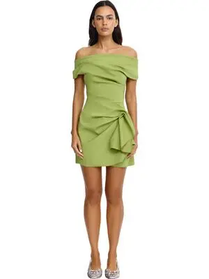 Acler Mersham Mini Dress - Chive