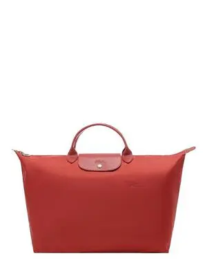 Longchamp Logo Zipper Handbag - Red