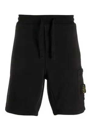 Stone Island Logo Patch Drawstring Shorts - No