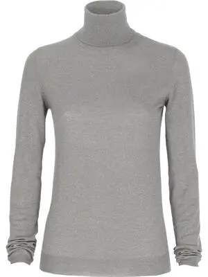 Brunello Cucinelli Gray Turtleneck Pullover - Grey