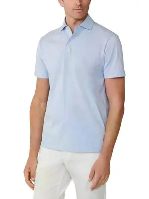 HACKETT LONDON Embroidered Cotton Polo Shirt - Blue