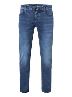 Hugo Boss Mid-wash Slim-fit Jeans - Blue