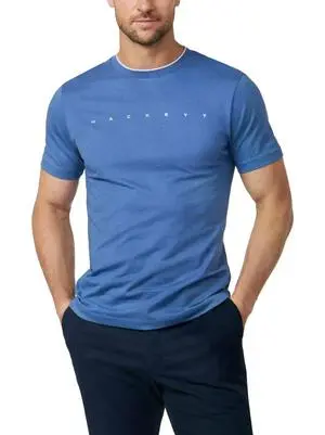 HACKETT LONDON Logo-print Short-sleeve T-shirt - Blue