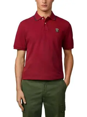 HACKETT LONDON Badge Polo Shirt - Red