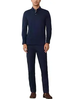 HACKETT LONDON Long-sleeve Polo Shirt - Blue