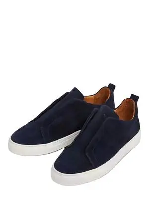 HACKETT  Vision Suede Slip-on Sneakers - Blue