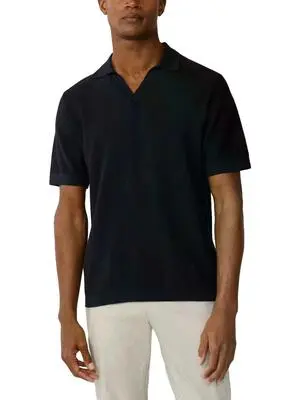 HACKETT LONDON Textured-knitted T-shirt - Blue
