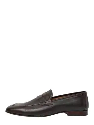HACKETT  Regal Saddle Leather Loafers - Brown