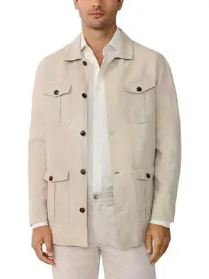 HACKETT LONDON Four-pocket Linen Jacket - Neutrals