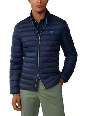 HACKETT LONDON Quilted Down Jacket - Blue