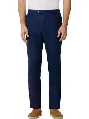 HACKETT LONDON Kensington Linen Trousers - Blue