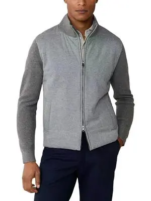 HACKETT LONDON Hybrid Cardigan - Grey