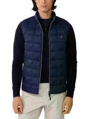 HACKETT LONDON Quilted Logo Embroidered Gilet - Blue