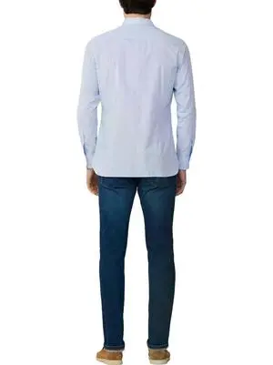 HACKETT LONDON Striped Cotton-poplin Shirt - Blue
