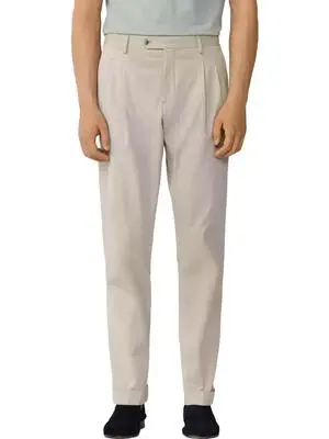 HACKETT LONDON Taupe Beige Double-pleated Trousers - Neutrals