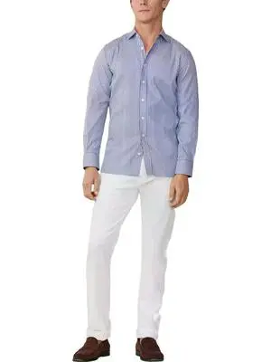 HACKETT LONDON Bengal-stripe Tailored-fit Shirt - Blue