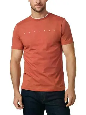 HACKETT LONDON Logo-print Cotton T-shirt - Red