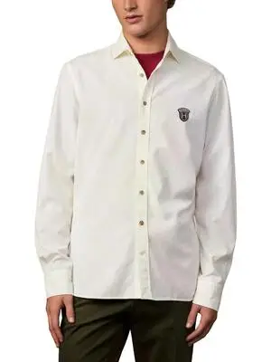 HACKETT LONDON Twill Badge Shirt - Neutrals