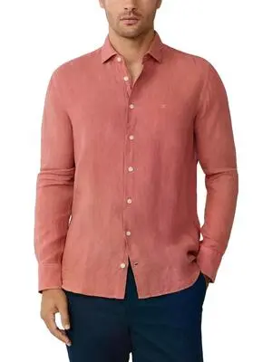 HACKETT LONDON Kent Cutaway-collar Shirt - Red