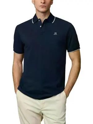 HACKETT LONDON Heritage H Tipped Polo Shirt - Blue