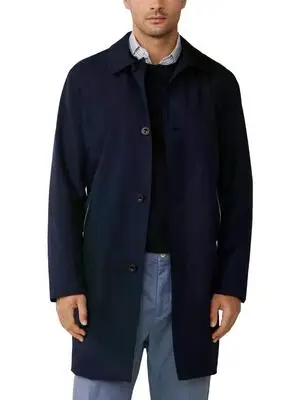 HACKETT LONDON Belgravia Mac Coat - Blue