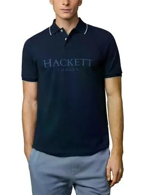HACKETT LONDON Logo-embroidered Polo Shirt - Blue