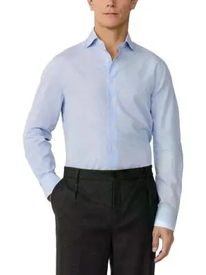HACKETT LONDON Striped Knightsbridge Collar Shirt - Blue