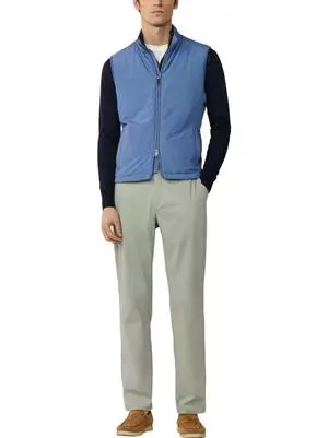 HACKETT LONDON Windsor Zip-up Gilet - Blue