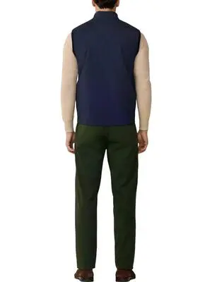 HACKETT LONDON Reversible Knitted Waistcoat - Blue