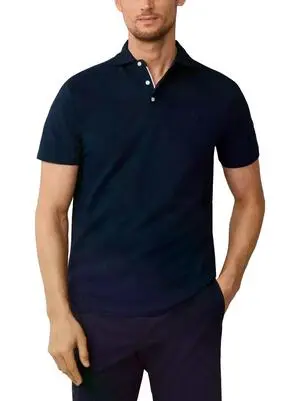 HACKETT LONDON Oxford Pique Polo Shirt - Blue