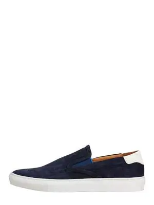 HACKETT LONDON Suede Slip-on Sneakers - Blue
